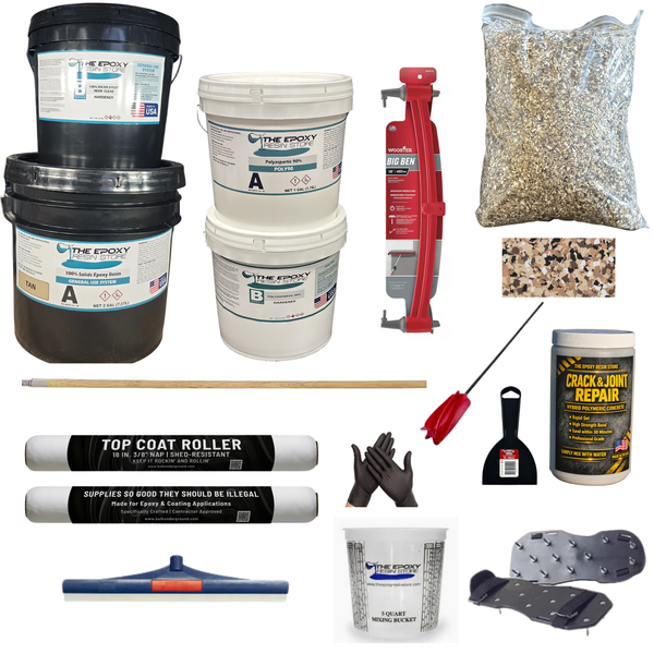 Ultimate DIY Garage Epoxy Floor Kit – (Covers 350 Sq Ft) - Flake Syste ...