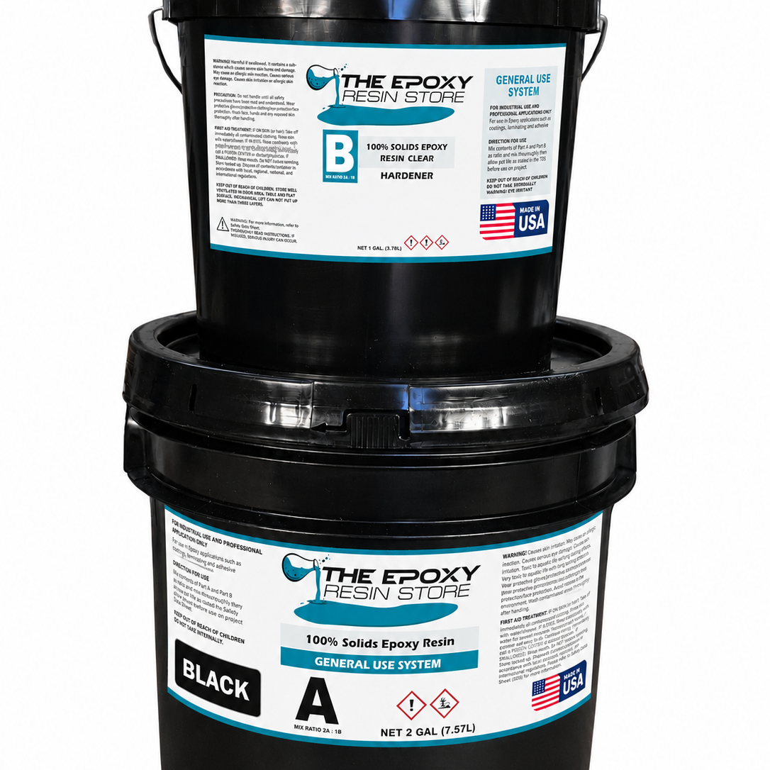 100% Solids Epoxy Resin for High-Performance Floor Coatings - Black ...