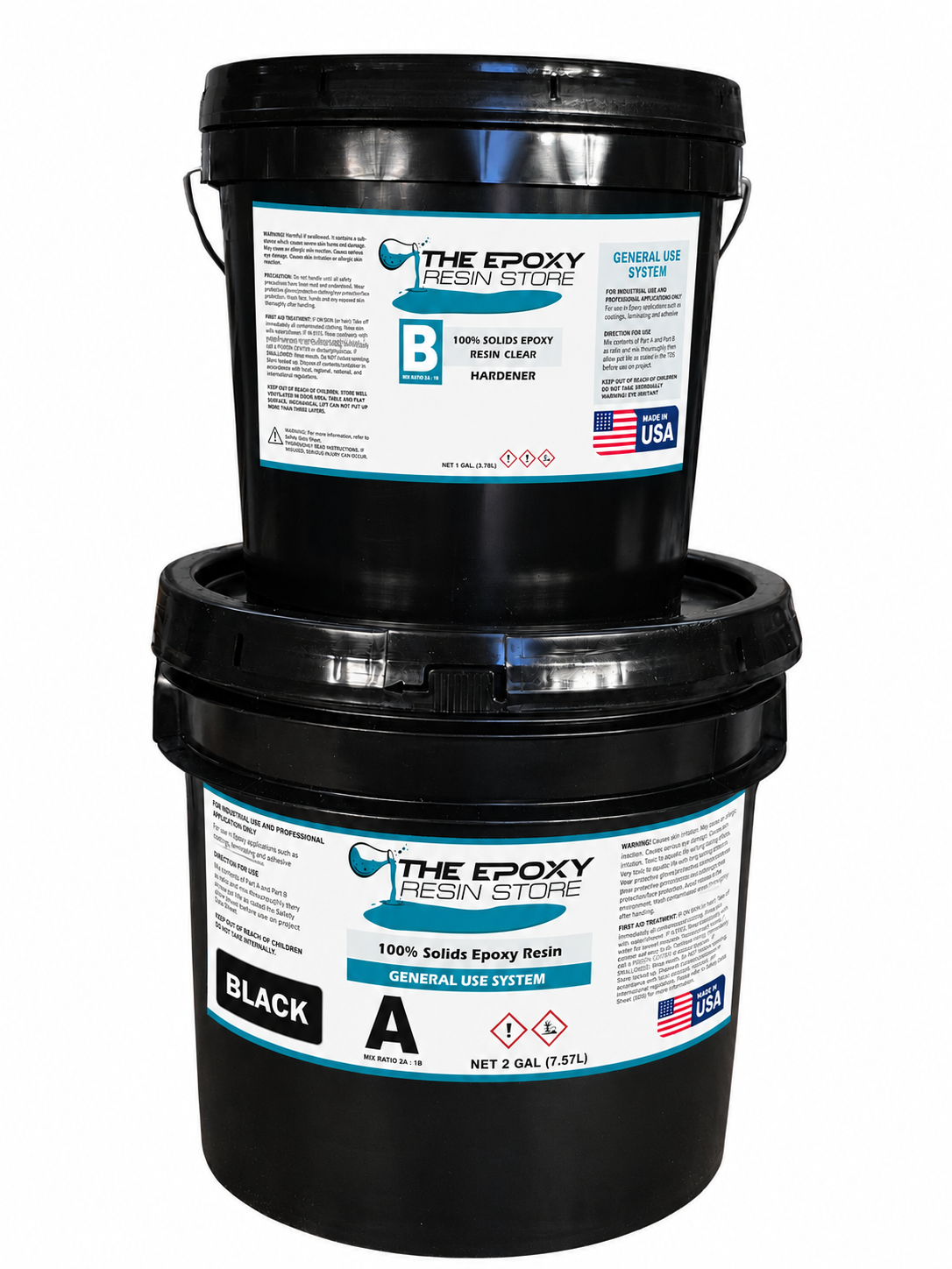100% Solids Epoxy Resin for High-Performance Floor Coatings - Black ...