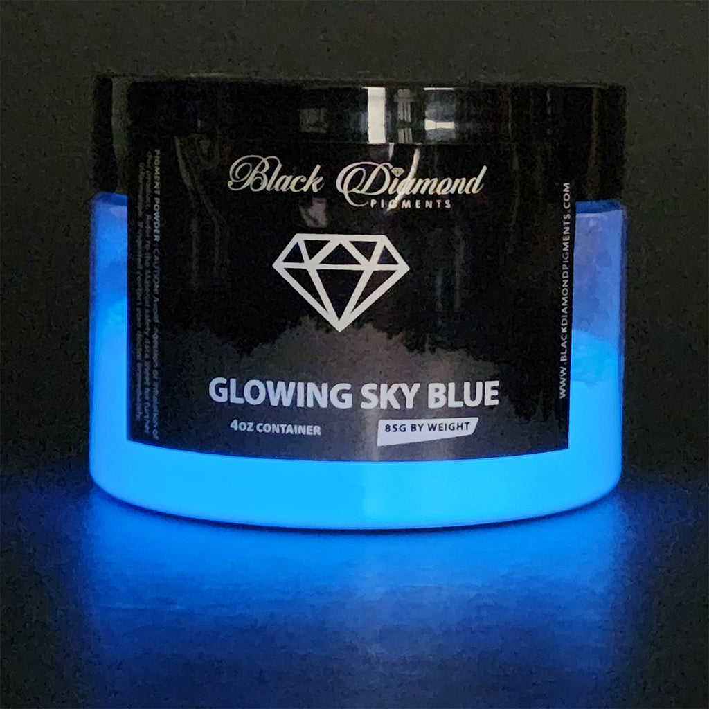 Glowing Sky Blue - Professional grade glow powder pigment – The Epoxy ...