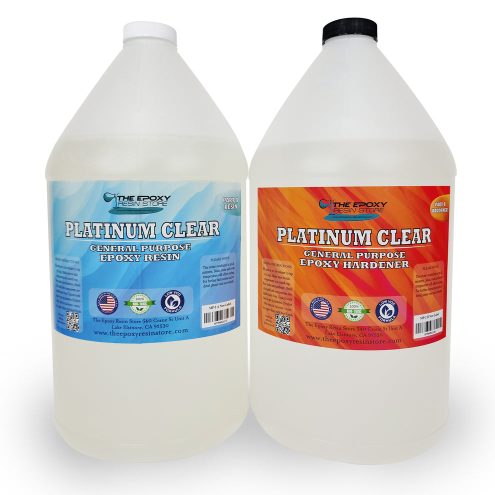 Epoxy Resin Crystal Clear 2 Part Kit - Super Gloss Finish General Use ...