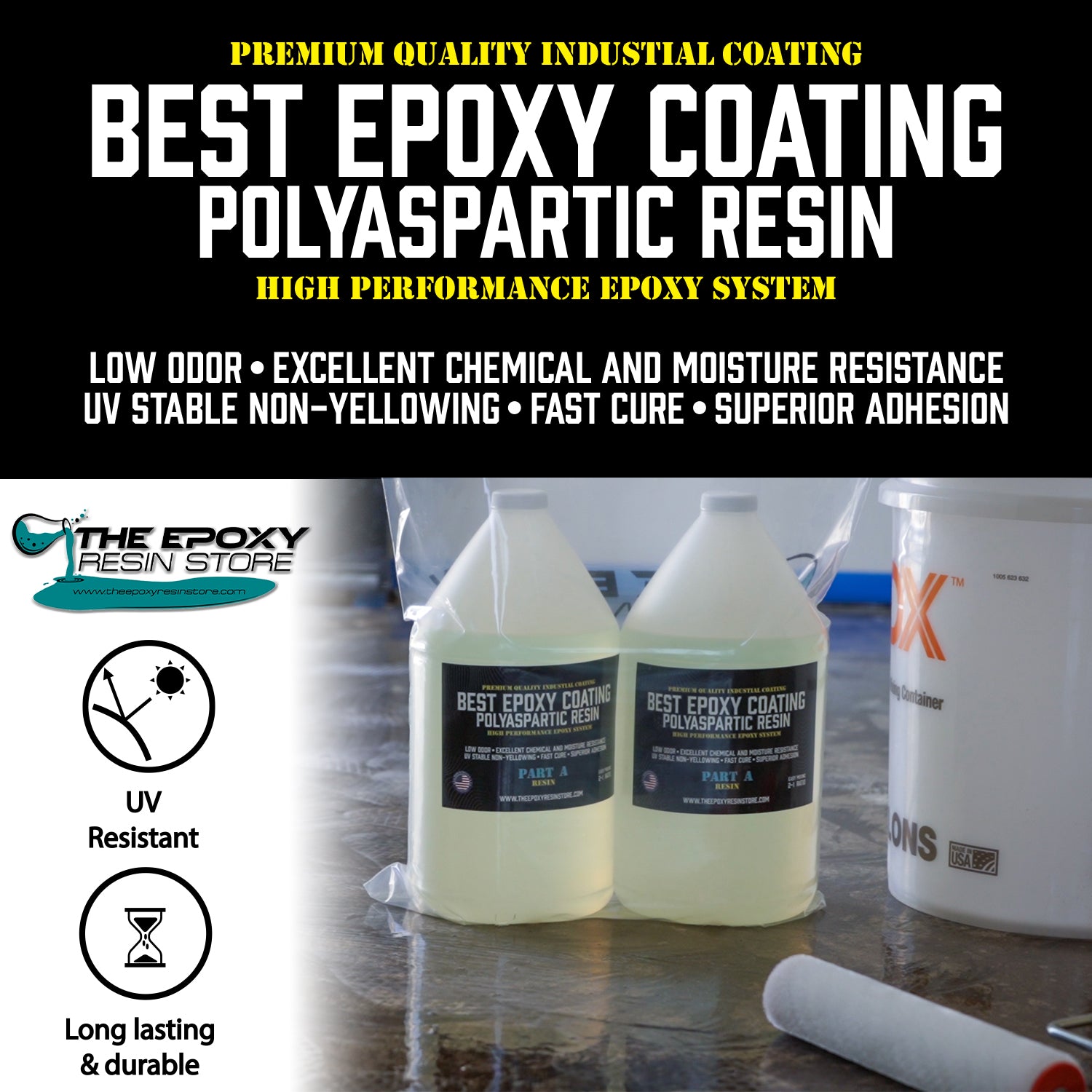 Polyaspartic Epoxy - 2 Part Floor Coating - High Performance – The ...